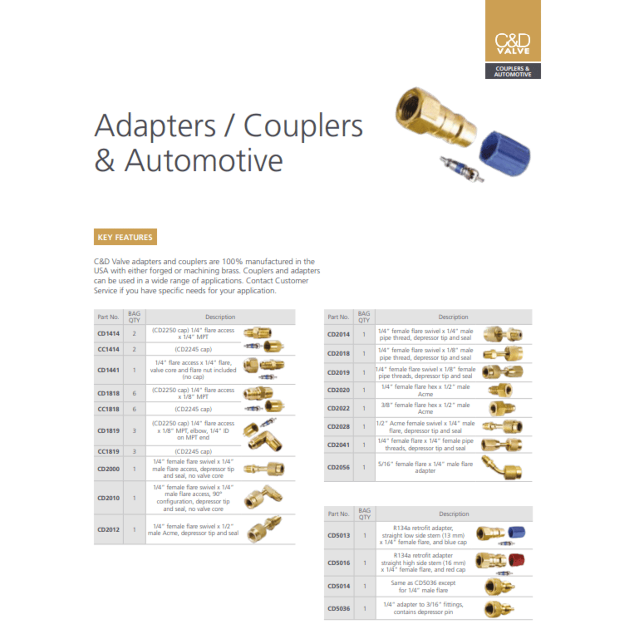 C&D Adapters / Couplers & Automotive – E.S. Gallagher