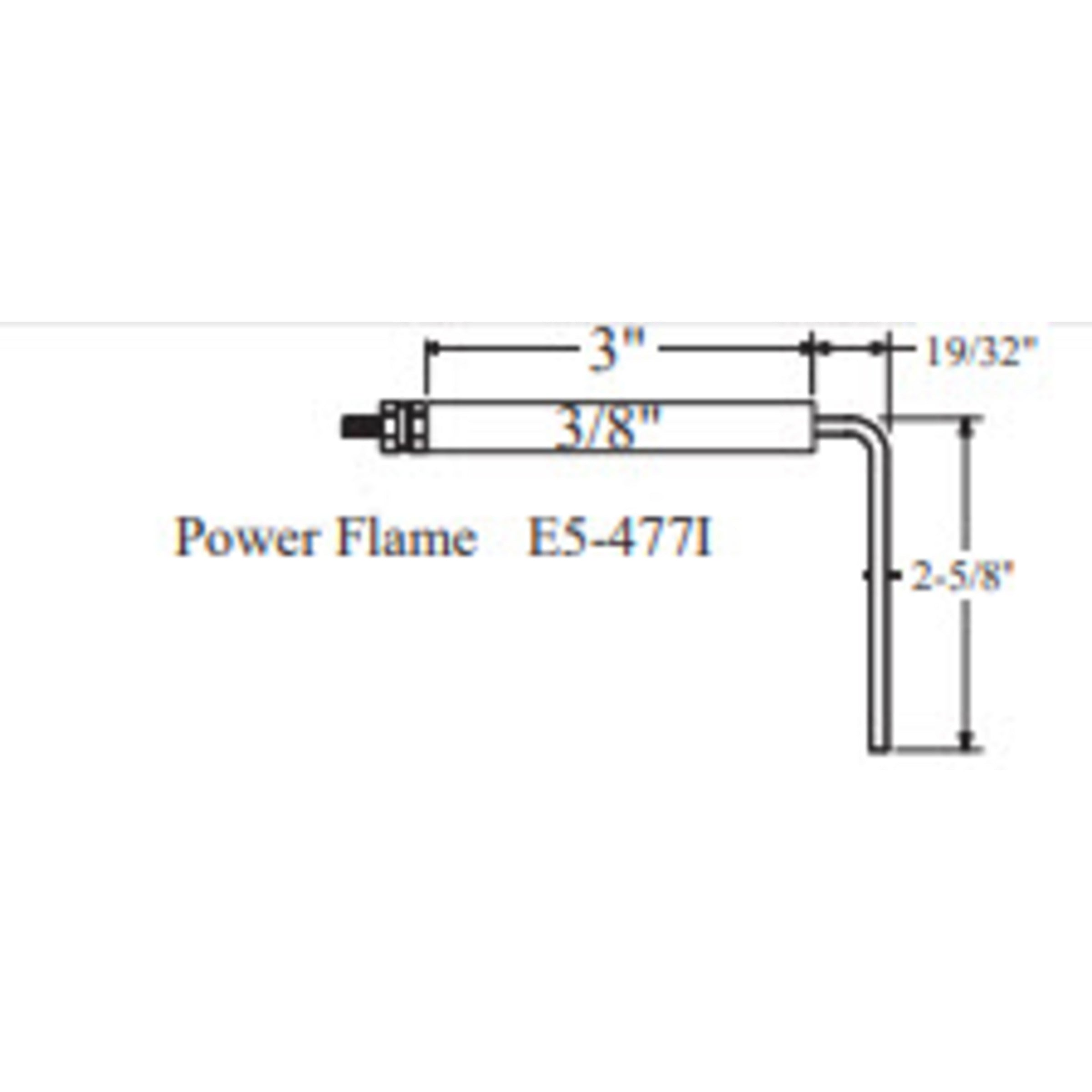 E5-477I-2PK - Westwood - 477I, Power Flame Electrode 2pk – E.S. Gallagher