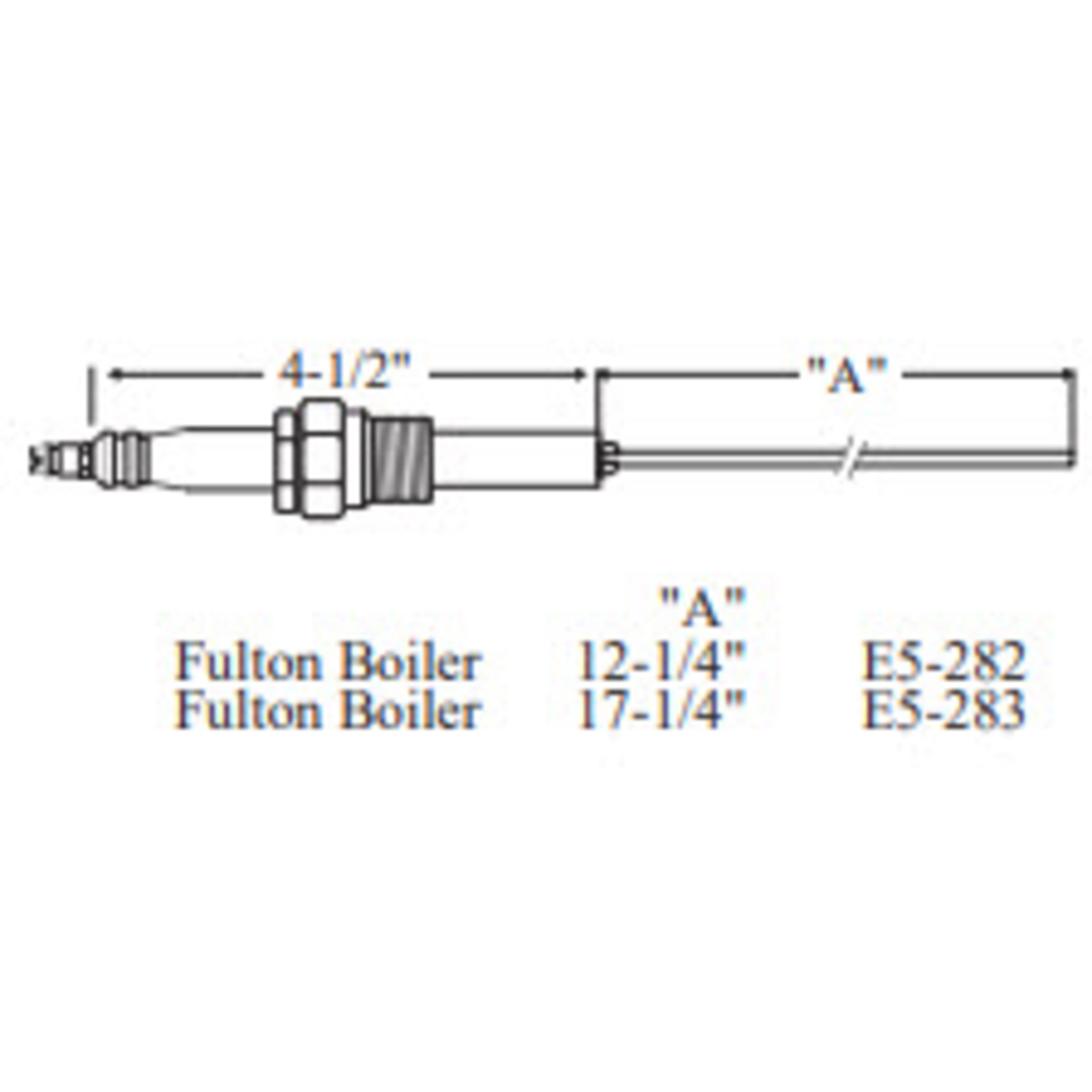 E5-282-1PK - Westwood - 282, Fulton Boiler Electrode 1pk – E.S. Gallagher